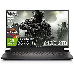Alienware m17 R5 Gaming Laptop (17.3" 360Hz FHD,AMD Ryzen 9 6900HX (Beat i9-11900H), 64GB DDR5 RAM, 2TB SSD, NVIDIA GeForce RTX 3070 Ti 8GB) RGB Backlit KB, USB 4.0, G-SYNC, Win 11 Home, Dark