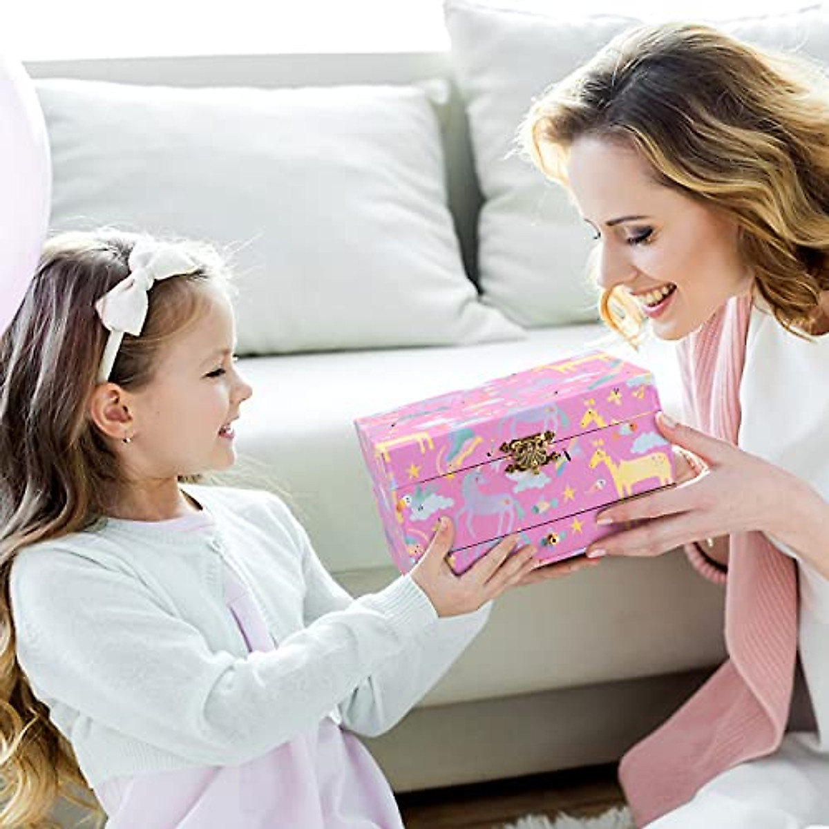 lekymo Girls Jewelry Box Kids Jewelry Box Musical Ballerina Box for Girls, Unicorn & Mermaid Design Jewelry Box for Girls Jewelry Organizers for Bedroom Decor Christmas Birthday Gifts