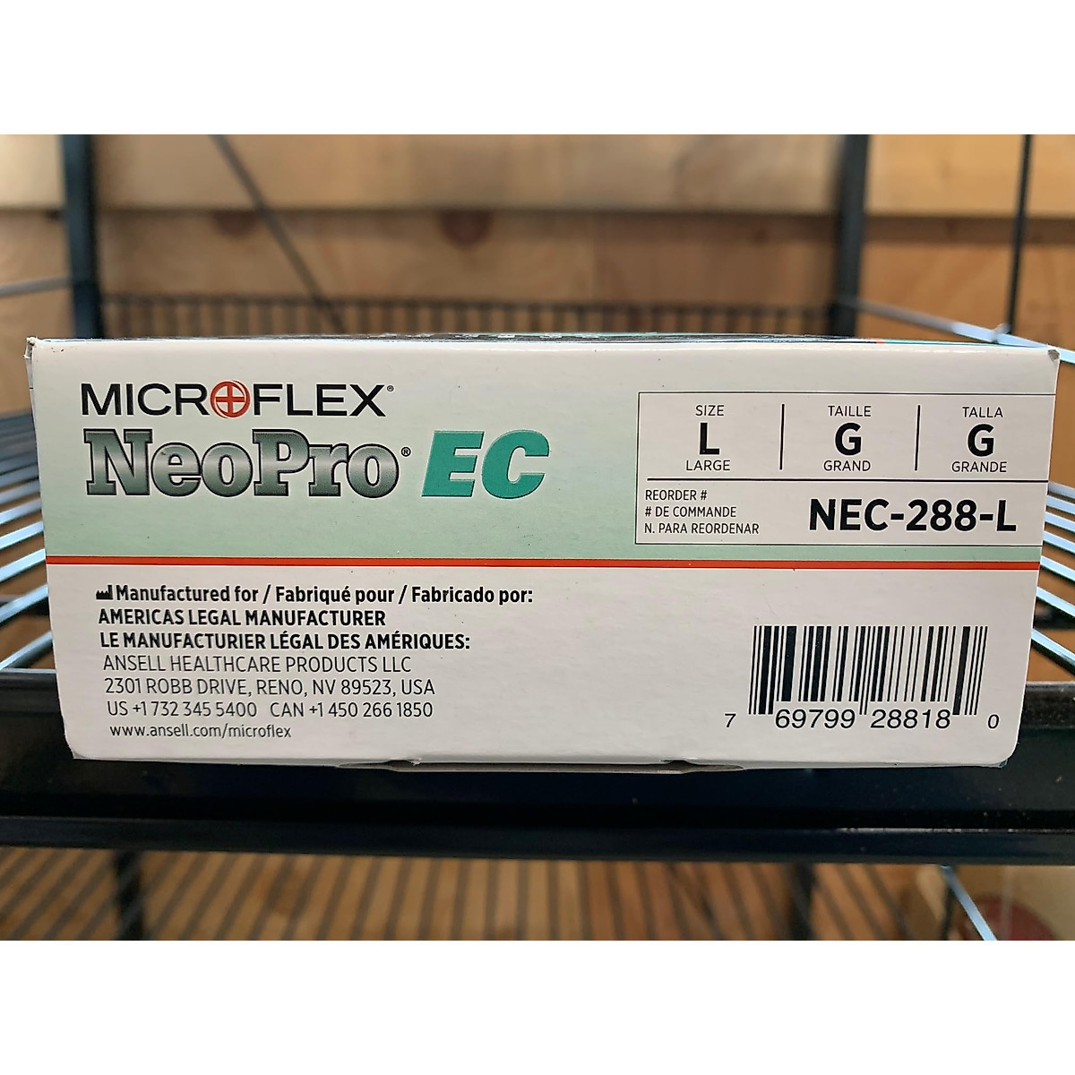 Microflex Neo Pro EC NEC-288 Green 2XL Powder Free Disposable Gloves - Medical Grade - 11.4 in Length - Rough Finish - 6.3 mil Thick - NEC-288-XXL [PRICE is per BOX]