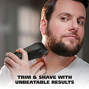 Wahl Clean & Close Electric Razor Rechargeable Wet/Dry Waterproof Electric Shaver for Cordless Men's Grooming & Beard Trimming - Lithium Ion with Long Run Time & Quick Charge – Model 7064