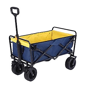 Suuim Garden Wagon Folding Wagon Utility Wagon Collapsible Utility Wagon Carts Large Capacity Beach Folding Wagon with Large Wheels Outdoor Camping Collapsi