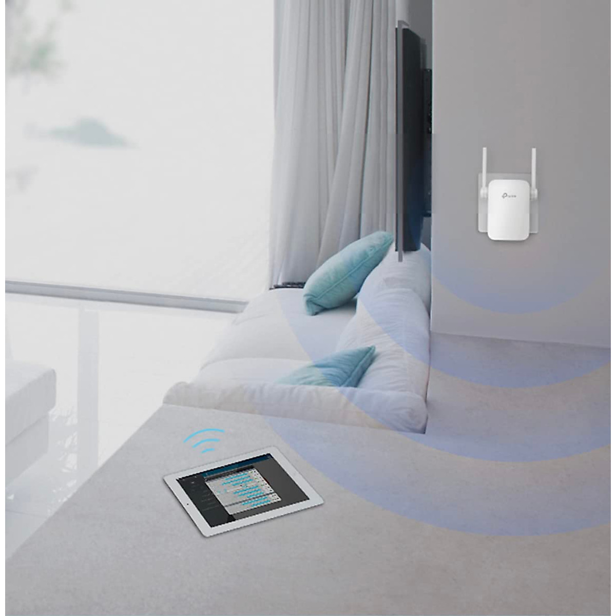 TP-Link N300 WiFi Extender(TL-WA855RE)-WiFi Range Extender, up to 300Mbps speed, Wireless Signal Booster and Access Point, Single Band 2.4Ghz Only