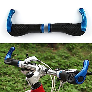 SJHY Bicycle Accessories MTB Bike Handlebar Anti-Skid Bicycle Grips Mountain Cycling Bike Handles Lock-On Ends Bicycle Accessories Bike Parts (Color : Blue)