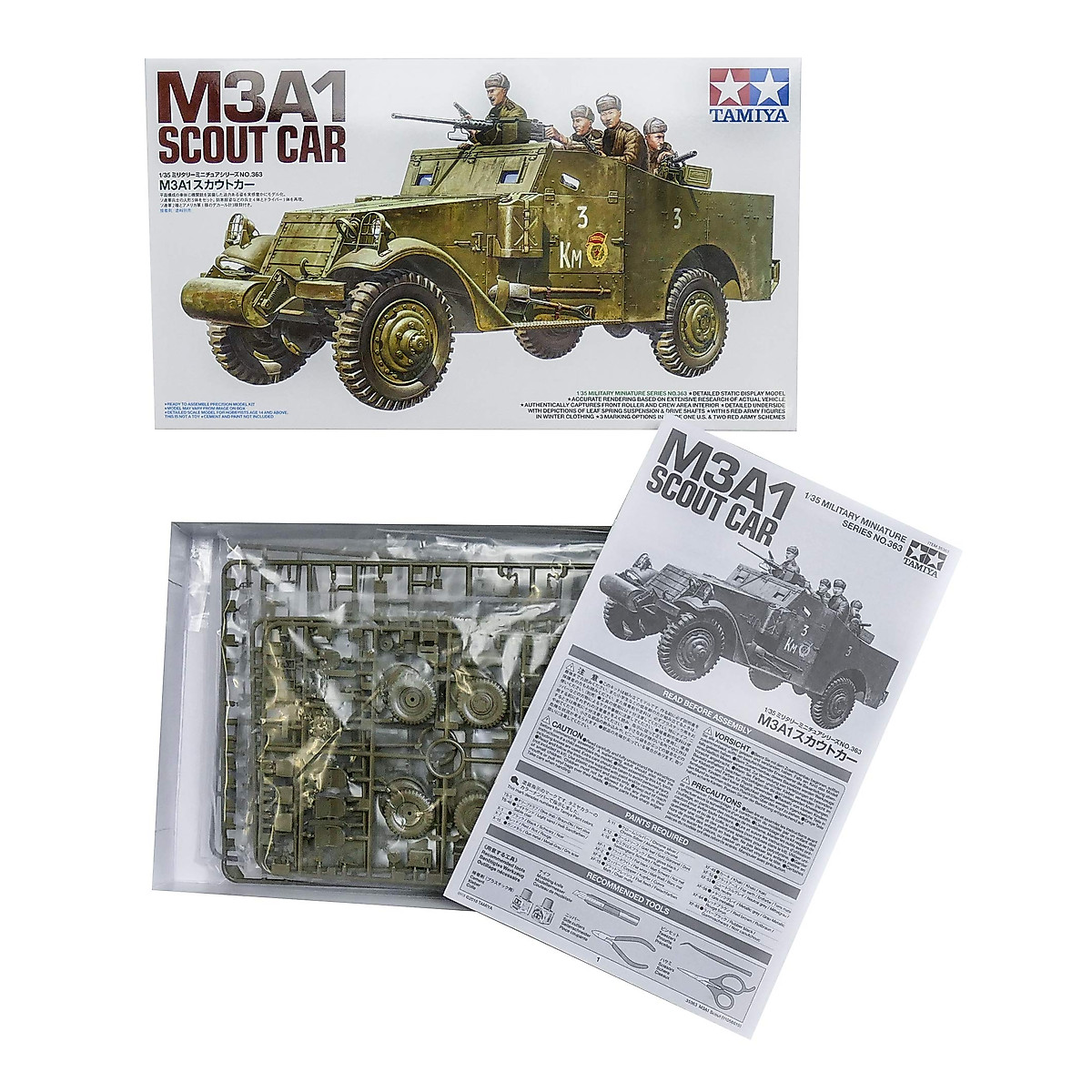 Tamiya 35363 1/35 M3A1 Scout Car Plastic Model Kit