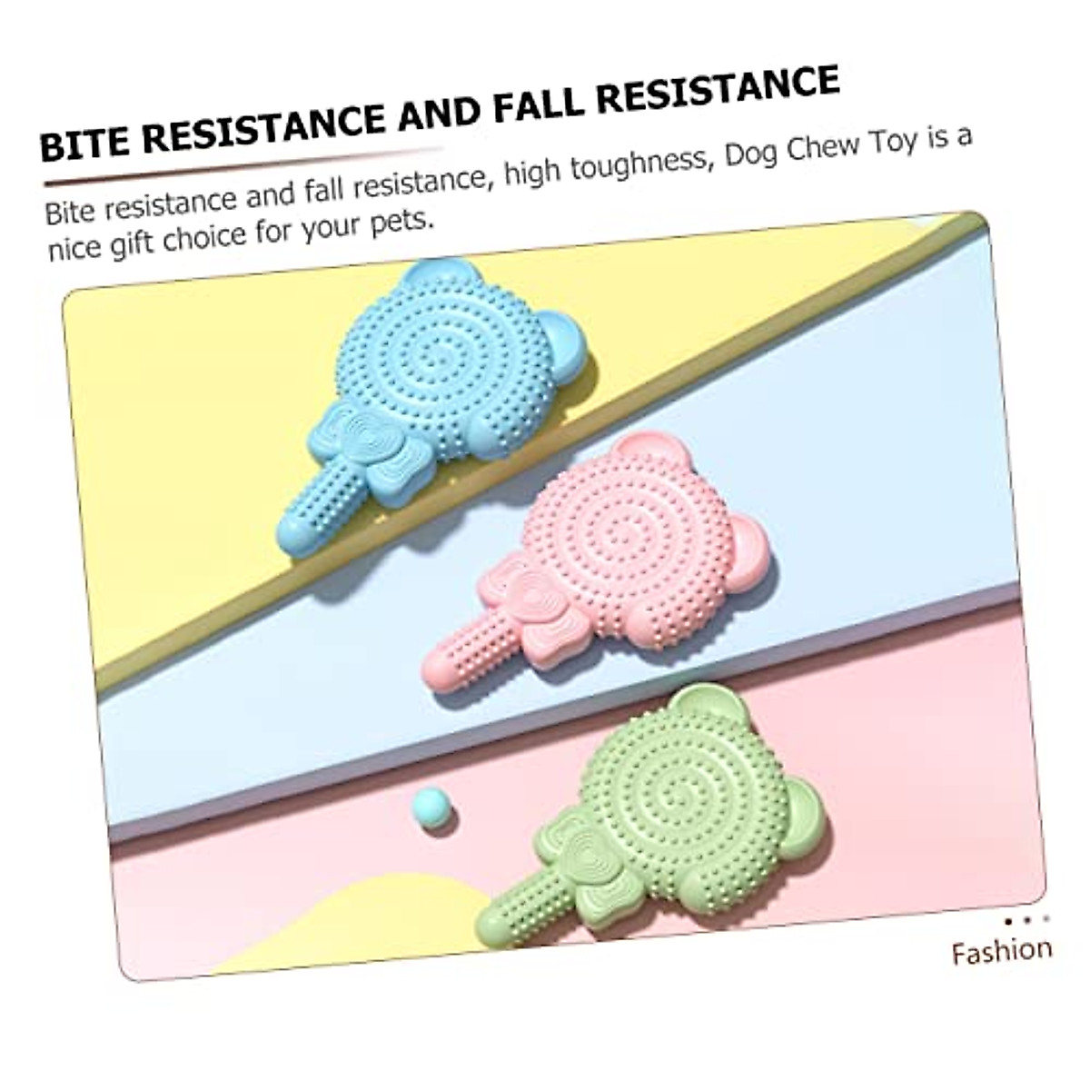 balacoo 3pcs Dog Toy Dog Bite Toys Dental Dog Chew Toys Dog Teething Toys Household Puppy Toy Portable Molar Toy Dog Teeth Cleaning Toy Compact Chewing Toy Dogman Toys The Dog TPR Lollipop