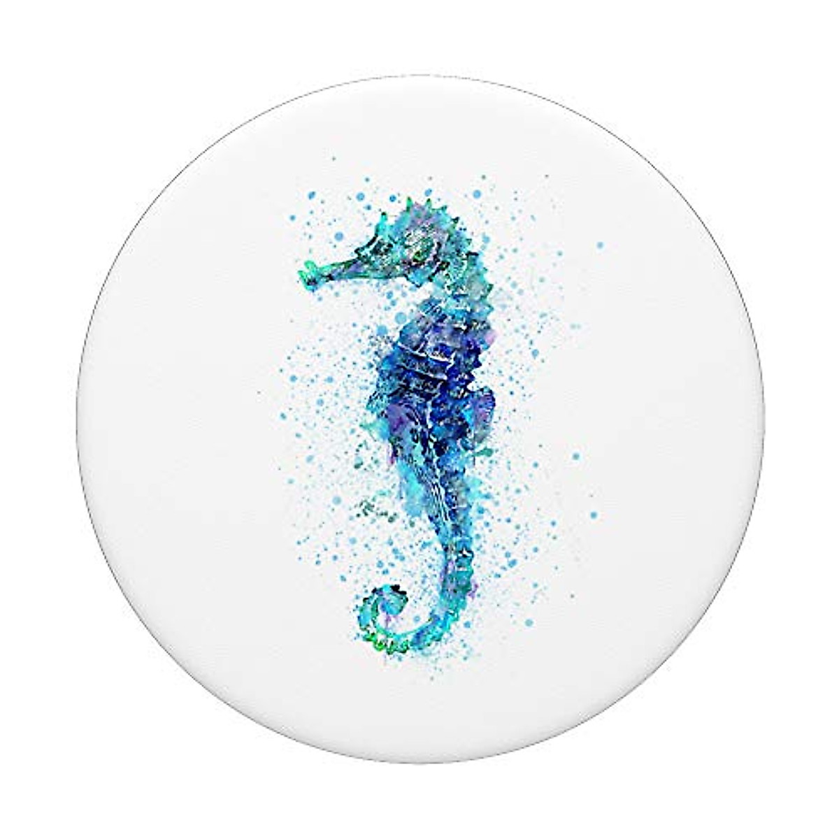 Blue Seahorse Painting PopSockets PopGrip: Swappable Grip for Phones & Tablets