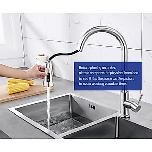 K-1219935-BC/K-1304674-BC Hose Kit for Kohler Pull Down Hose Replacement, 68 Inches Pull-Out Kitchen Faucet Hose Replacemnet Part, Spray Hose Replacement Hose Kit (Brushed Nickel)