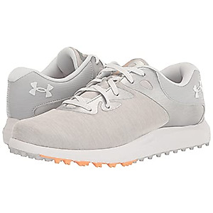 Under Armour Women's Charged Breathe 2 Knit Spikeless Cleat, (100) Halo Gray/Halo Gray/White, 10, US