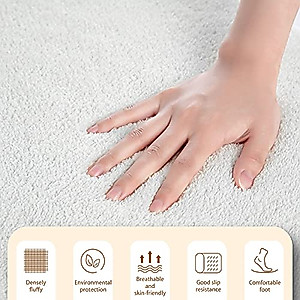 Erosebridal Cow Print Rug 20"X32", Faux Cowhide Bath Mat Kawaii Animal Fur Door Mat Western Wildlife Skin Carpets Non Slip Area Rugs, Brown White Farmhouse Rustic Decor