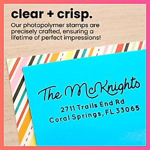 Custom Return Address Stamp – Self Inking Rubber Stamp – 3 Sizes and 8 Designs to Choose from
