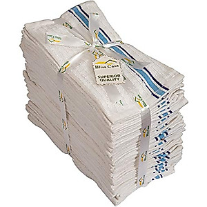 Bliss Casa White Washcloths Set (12 x 12 Inch, 48 Pack) – 100% Cotton Washcloths for Face, Highly Absorbent Soft Face Towels, and Quick Drying Fingertip Towels for Daily Use (Blue)