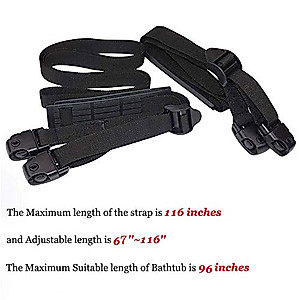 UCEDER 2 PCS Heavy Duty Hot Tub Cover Wind Straps FITS Most SPAS Locks Adjustable Length 67"~116"