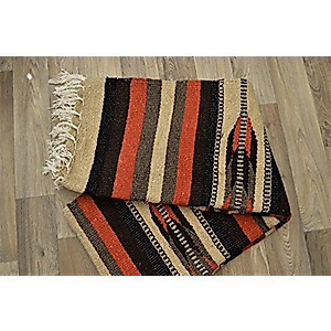 Galaxy Reborn Mexican Blanket Handwoven XLarge Tribal Arrow Falsa in Burnt Umbre Heavyweight Premium Blanket Mexican Yoga Bohemian Throw Indian Rug Serape