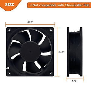 Replacement Part 9904190040 for Masterbuilt Fan Kit, Compatible with Masterbuilt Gravity Series 560/800/1050 XL Digital Charcoal Grill + Smokers