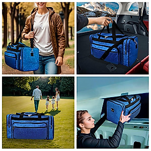 NGIL Canvas 23" inch Duffle Bag (Royal Blue Glitter)