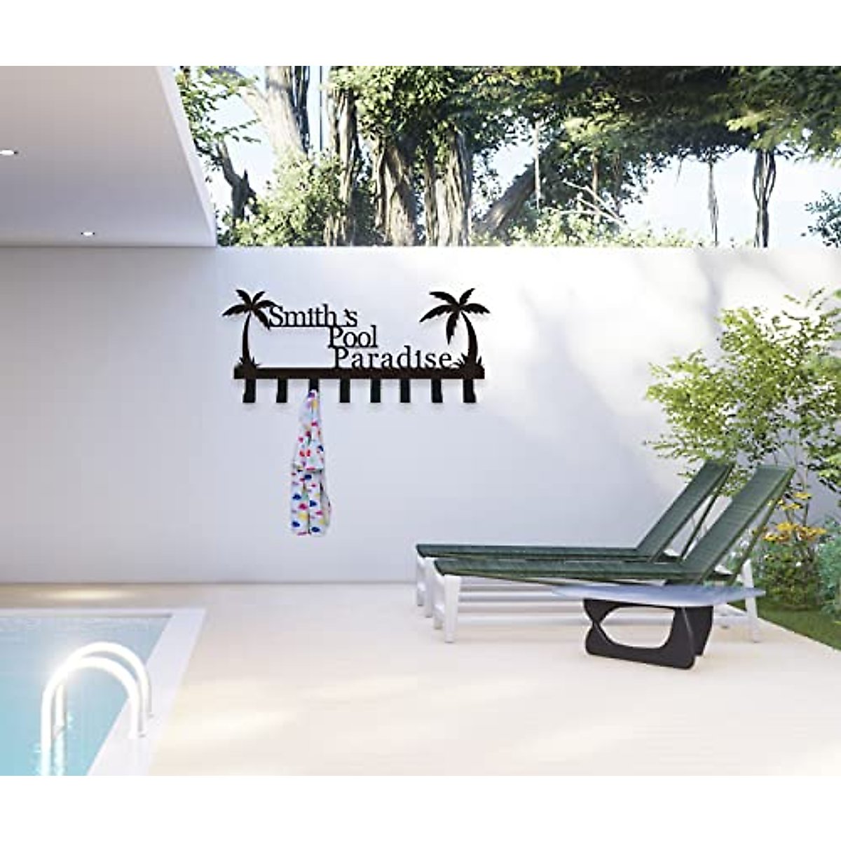 EFCUSTOMFC Custom Towel Hook, Pool Towel Hooks, Pool Hooks for Towels, Bathroom Towel Holder, Towel Holder for Bathroom, Pool Beach Towels，Pool Towel Rack for Bathroom, Towel Organizer