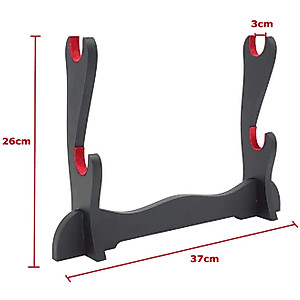 LUCKNIGHT Display Stand Sword Holder Japanese Samurai Sword Wakizashi Tanto Display Stand Bracket Hanger Sword Stand