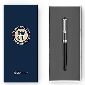 Lanxivi Picasso 921 British Gentleman Fountain Pen Gray Color, Iridium Extra Fine Nib Writing Gift Box Set