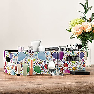 Emelivor Birthday Party Storage Basket Bins Set (2pcs) Felt Collapsible Storage Bins with Dual Handles Foldable Storage Baskets Boxes for Laundry Room Organization