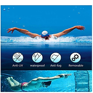 PHELRENA Swimming Goggles, Professional Swim Goggles Anti Fog UV Protection No Leaking for Adult Men Women Kids