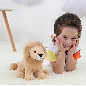 Apricot Lamb Toys Plush Lion Stuffed Animal Soft Cuddly Perfect for Girls Boys (Yellow-Lion, 10 Inches)