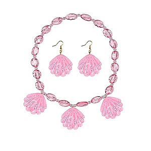 Girls Costume Dress Kids Princess Cosplay Halloween Costume Pink Plaid Dress with Hairpin Necklace Earrings CA009M