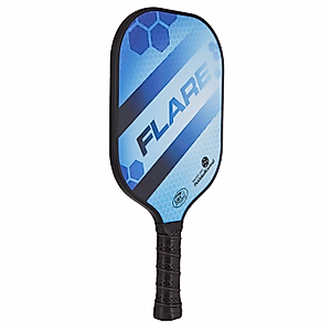 Rally Flare Graphite Pickleball Paddle - Blue | Polymer Honeycomb Core, Graphite Face | Lightweight Control, Power, Spin | Paddle Cover Included in Bundle | USAPA Approved