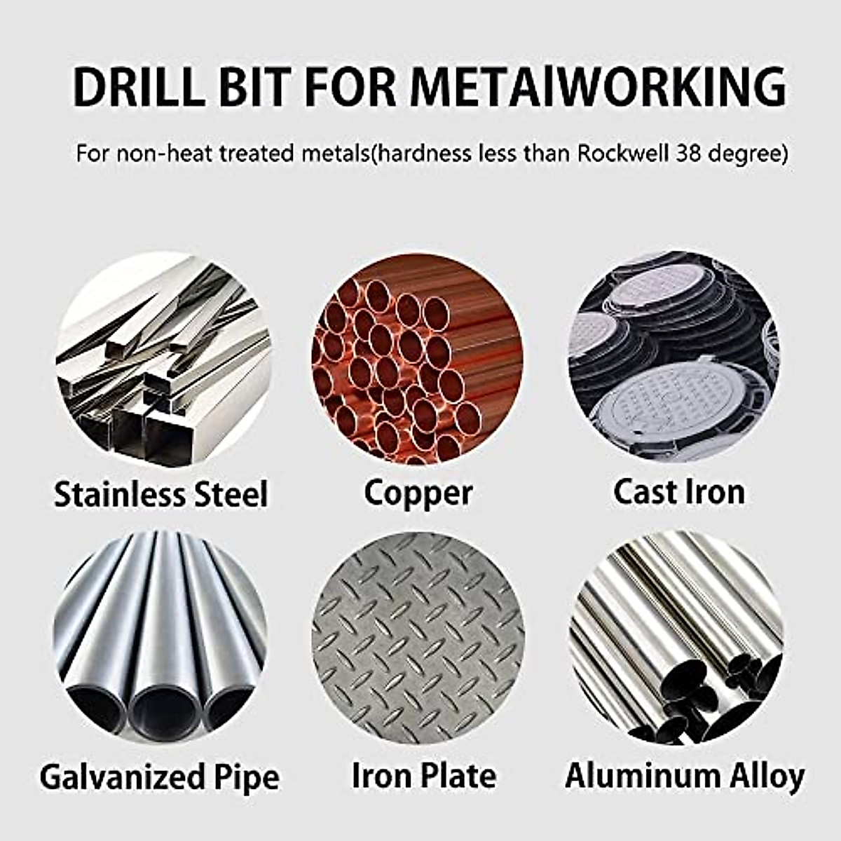 Hymnorq Metric M35 Cobalt Steel Extremely Heat Resistant Twist Drill Bits with Straight Shank Set of 13pcs to Cut Through Hard Metals Such as Stainless Steel and Cast Iron