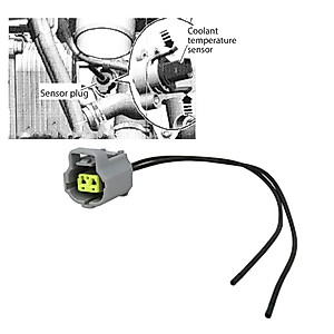 158-0421 Coolant Water Temperature Temp Sensor Connector Pigtail Fit for 2017 Toyota Tacoma SR5 Extended Cab Pickup 4-Door 2.7L