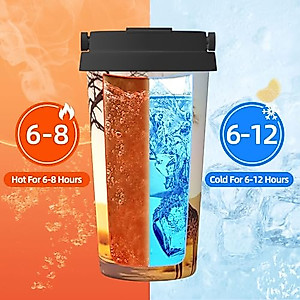 WANGXUEE Africa Giraffe Majestic Tree Print 500ml Stainless Steel Travel Tumbler Double Wall Vacuum Insulated Coffee Mug