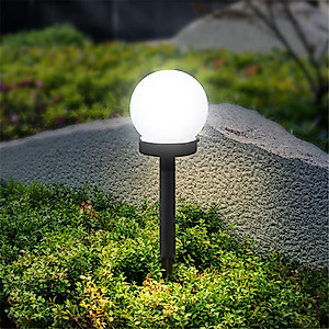 ZHUANYIYI 3 Pieces, Outdoor Solar Ball Lawn Lamp, Waterproof Landscape Lamp for Garden Lighting, Home Garden Pavement Decoration Street Lamp