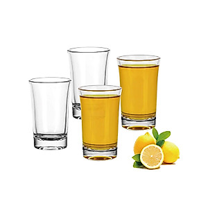 Ader Products Clear Shot Glasses - Set of 12-1.5 Ounce - Heavy Base Round Shooter Glass Set