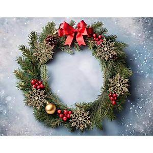 Christmas Traditions 4 inch Gold Glittered Snowflake Ornaments (Set of 28) Hanging Tree Decorations (Gold)