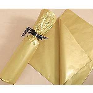 UNIQOOO 40 Sheets Premium Metallic Gold Tissue Gift Wrap Paper Bulk - Perfect Gold Tissue Paper for Gift Bags, Wedding, Party and DIY Crafts - Recyclable Gift Wrapping Accessory, 20X 26