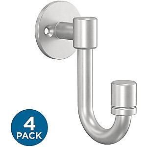 Franklin Brass Bar (4-Pack) Single Wall Hooks 1-Prong Coat/Hat Modern Gold Hooks for Hanging Wall Mount Hanger Clothes, Purse, Bag, Towel Organization Decorative Wall Hooks B47246K-117-C