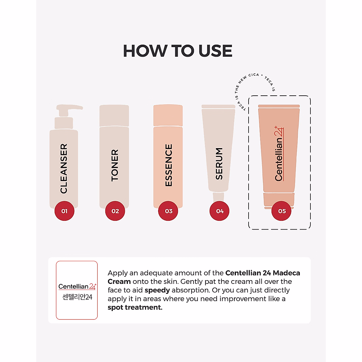 CENTELLIAN 24 Madeca Cream (Season 6, 1.7fl oz) - Centella Moisturizer for Face, Korean Skin Care. Dry, Sensitive Skin. TECA, Centella Asiatica, Madecassoside.