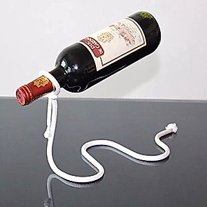 CdyBox Magic Rope Wine Bottle Holder Stand Rack Bar Gift (Rope)