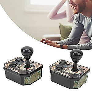 Luqeeg Double Joystick Game Console, Handheld Game Console Arcade Game Console with Various Classic Games Double Player Joystick Game Controller Gaming System, Plug & Play (Black)