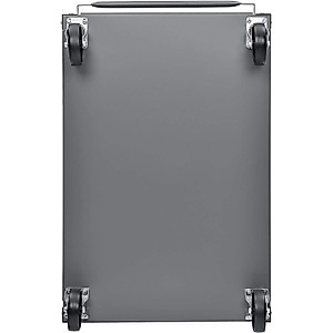 Global Industrial 2 Shelf Deep Tray Steel Stock Cart, 500 Lb. Cap. with 1 Drawer, 36" L x 24" W x 32" H