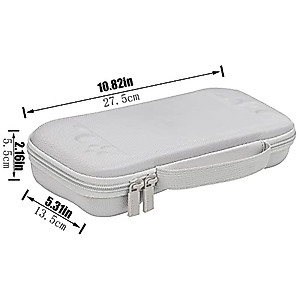 co2CREA Hard Case Compatible with Logitech G Cloud Gaming Handheld with 2-Pack Screen Protector (White Grey Case)