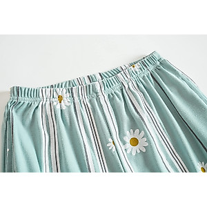 Vopmocld Big Girls Winer Long Sleeve Pajama Sets 2PCS Floral Sleepwear Daisy Flowers Patterns Jammies, Daisy, 14