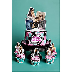 JWSeeMe 26pcs Ariana Cake Topper Cupcake Toppers Birthday Party Supplies Cake Decorations Friend Theme