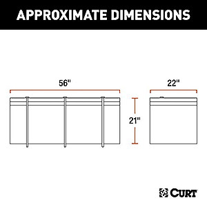 CURT 18211 56 x 22 x 21-Inch Weather-Resistant Black Vinyl Cargo Bag for Hitch Carrier