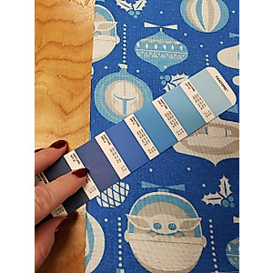 Bioworld Star Wars The Mandalorian Grogu Holiday Blue & White Dish Towel
