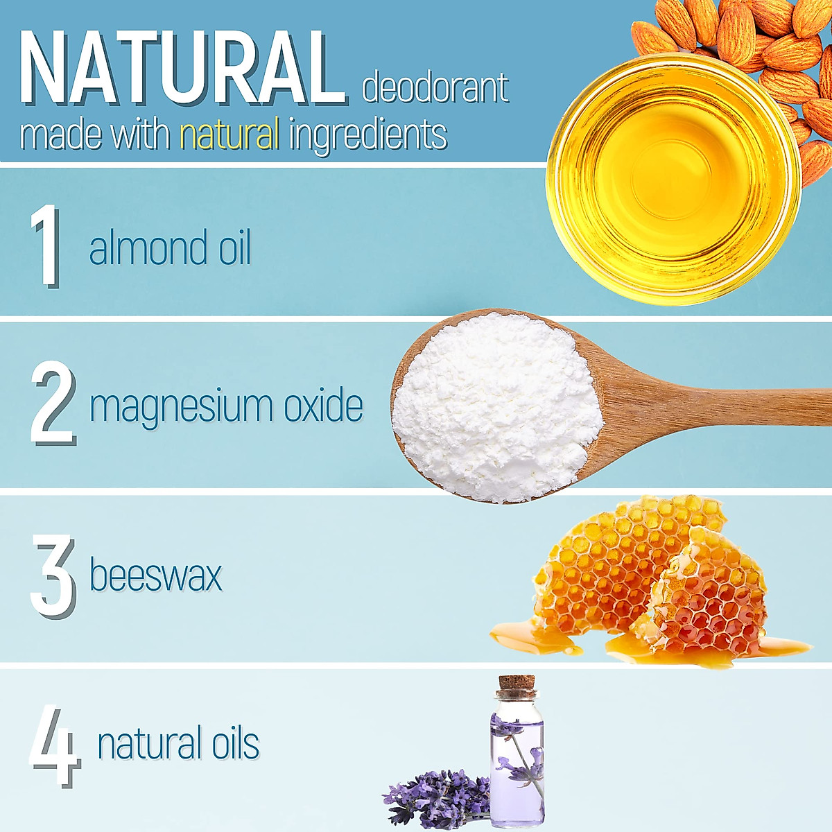 MAGSOL Organics Natural Deodorant for Women - Aluminum Free Deodorant for Women, Rose, 3.2 oz