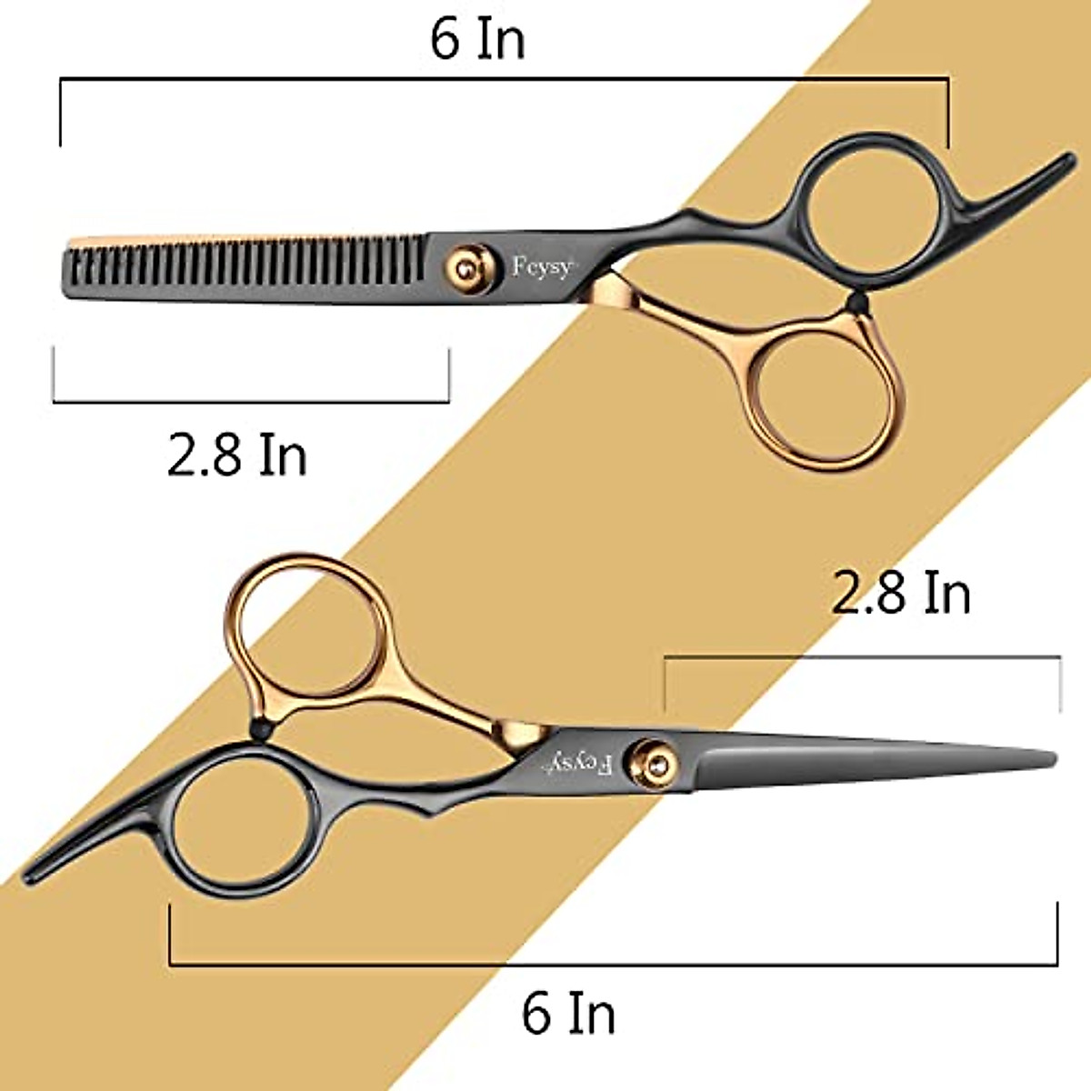 Hair Scissors Barber Shears Set, Fcysy Professional Hair Cutting Scissors Kit, Haircut Scissors Thinning Shears for Haircutting, Hairdresser Trimming Scissors Tools Hair Supplies for Men Women Pet