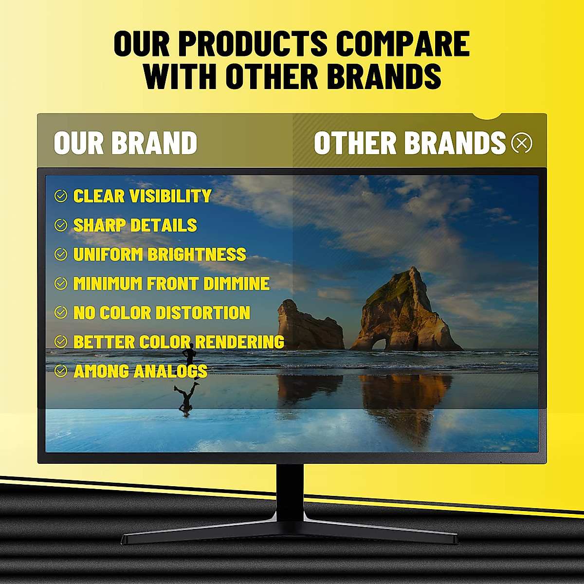 19.5 Inch Privacy Screen Filter for Widescreen Monitor (16:9 Aspect Ratio) - Please Measure Carefully!