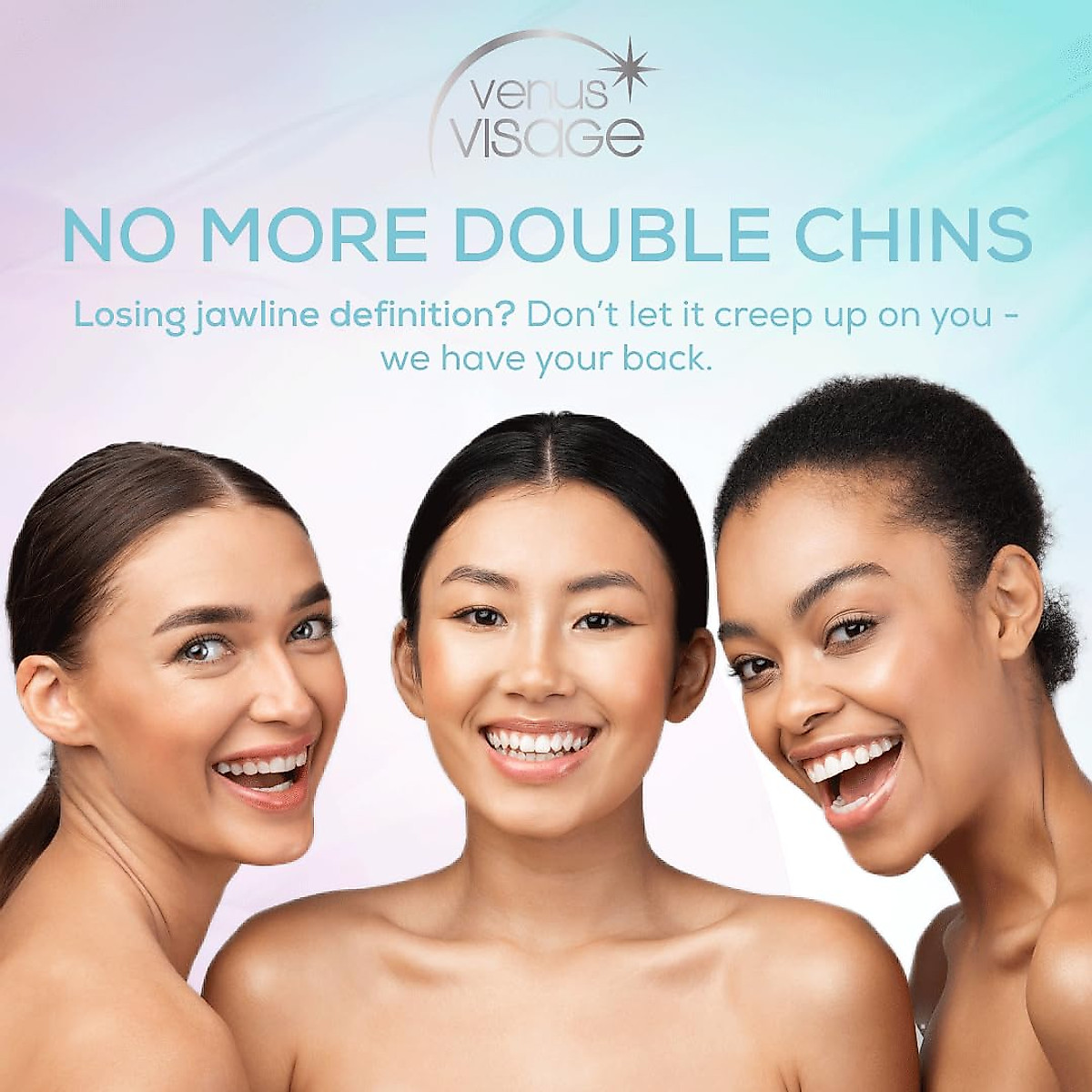 VENUS VISAGE V-Line Chin Mask, Moisturizing Double Chin Mask for Jaw Line Definition, Chin Strap for Double Chin for Women & Men, V Line Lifting Mask, Visually Sculpting Double Chin Strap (5-Pack)