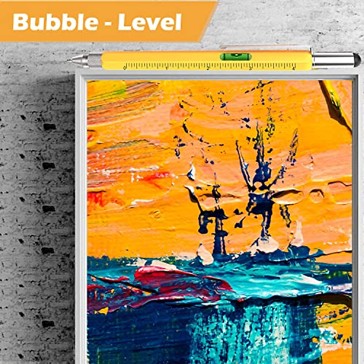 Multi-tool Pen 2 Pack 2022 Upgrade [Stylus, Ballpoint Pen,with 6 Replacement refills, 4" Ruler, Level, Phillips Screwdriver,LED] Christmas Gifts for for Men Dad Fathers Day, Cool Gadgets Gifts