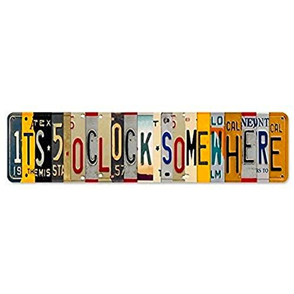 Kexle Somewhere Unique Metal Wall Decor for Home, Bar, Diner, Pub, 16 x 4 Inches,Fun Kitchen Decor, Funny Bar Signs, Vintage Kitchen Signs